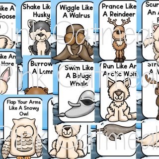 Arctic Movement Cards and Printables - Pink Oatmeal Shop