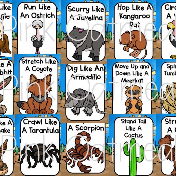 Desert Movement Cards and Printables - Pink Oatmeal Shop