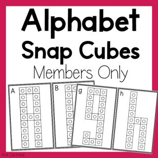 Alphabet Snap Cubes Cover - Pink Oatmeal Shop