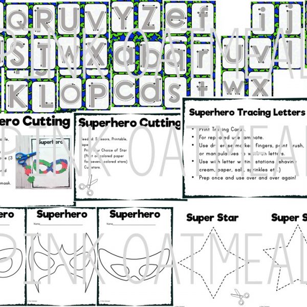 Superhero Themed Fine Motor Activities - Pink Oatmeal Shop