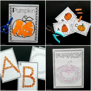Pumpkin Themed Fine Motor Activities - Pink Oatmeal Shop