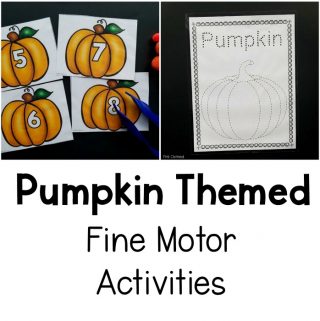 Pumpkin Themed Fine Motor Activities - Pink Oatmeal Shop