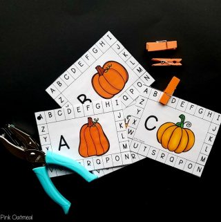 Pumpkin Themed Fine Motor Activities - Pink Oatmeal Shop