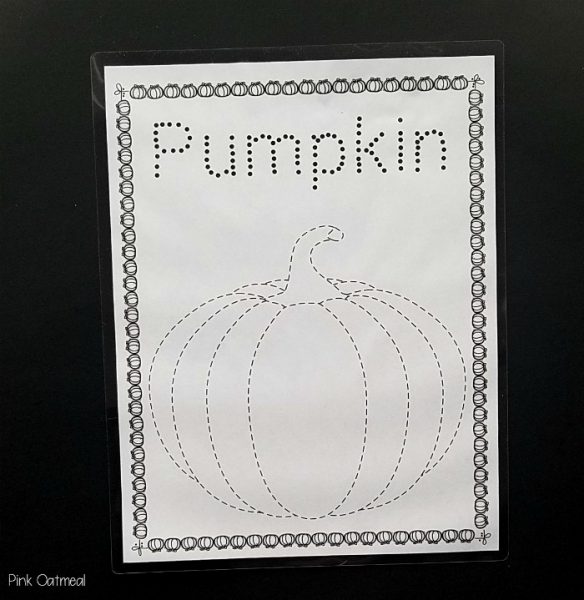 Pumpkin Themed Fine Motor Activities - Pink Oatmeal Shop