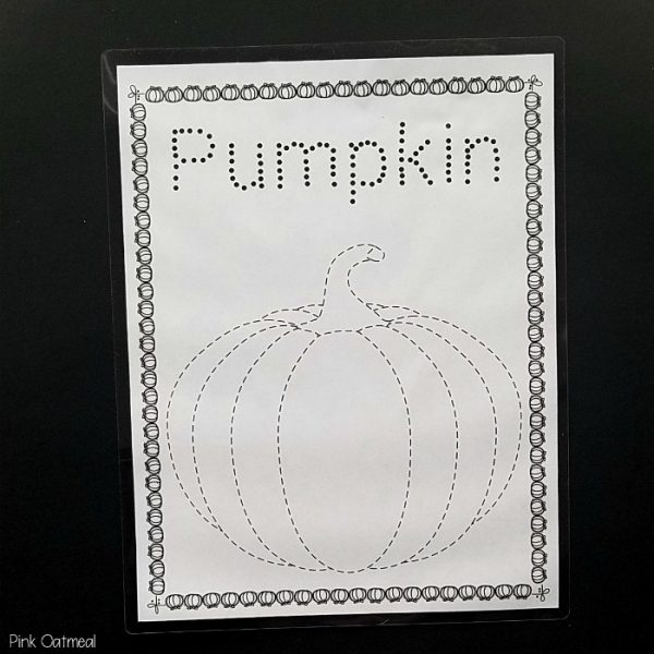 Pumpkin Themed Fine Motor Activities - Pink Oatmeal Shop