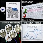 Dinosaur Fine Motor Activities - Pink Oatmeal Shop
