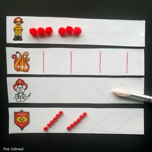 Fire Safety Fine Motor Activities - Pink Oatmeal Shop