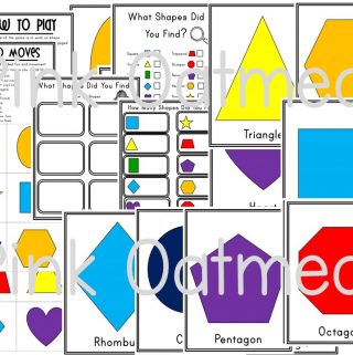 Shapes Theme Motor Pack - Pink Oatmeal Shop