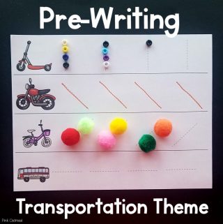 Transportation Theme Fine Motor Activities - Pink Oatmeal Shop