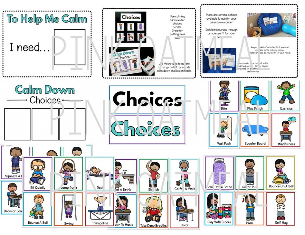 Calm Down Corner Resource Pack - Pink Oatmeal Shop