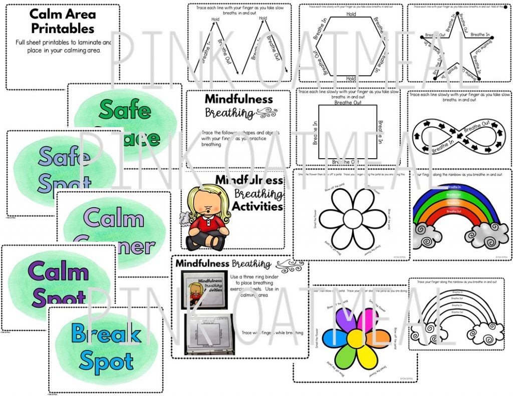 Calm Down Corner Resource Pack - Pink Oatmeal Shop