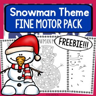 Snowman Fine Motor Activities - Pink Oatmeal Shop