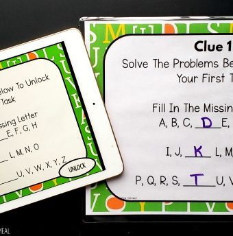 Fitness Escape Room Bundle - Alphabet, Numbers, Patterns - Pink Oatmeal ...