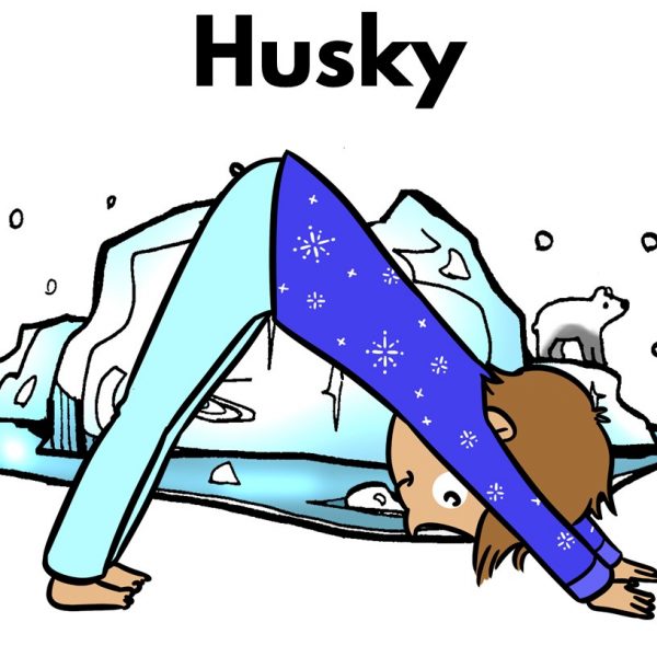 Arctic Animal Yoga - Clip Art Kids - Pink Oatmeal Shop