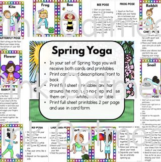 Spring Yoga Cards for Kids - Pink Oatmeal Shop