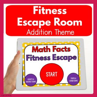 Fitness Escape Room - Addition - Pink Oatmeal Shop