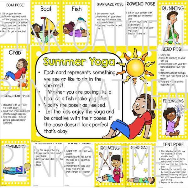 Summer Yoga - Clip Kids - Pink Oatmeal Shop