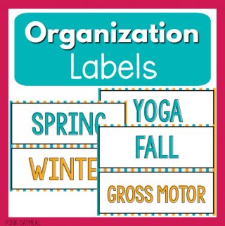 Organization Labels - Pink Oatmeal Shop