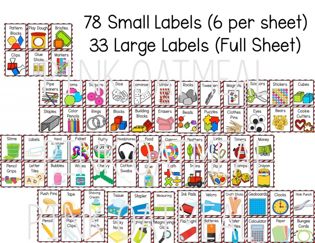 Therapy Room Labels - Pink Oatmeal Shop