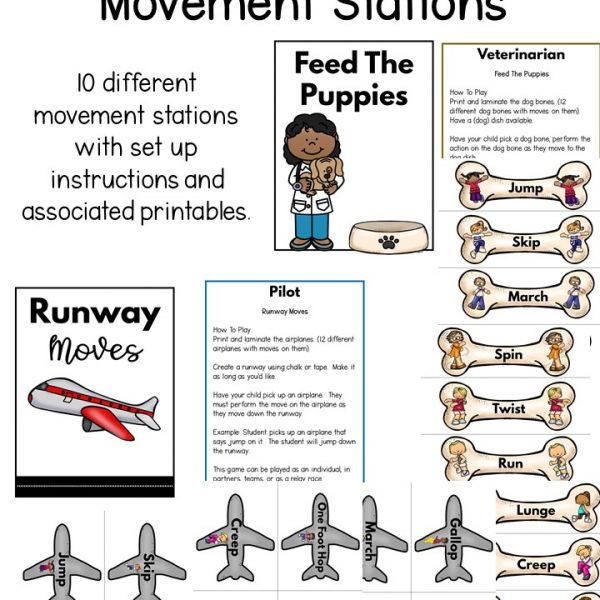 Community Helpers Movement Stations - Pink Oatmeal Shop
