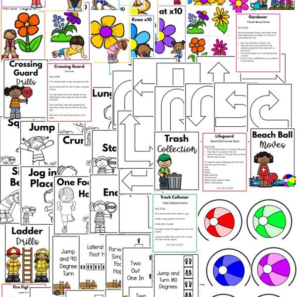 Community Helpers Movement Stations - Pink Oatmeal Shop