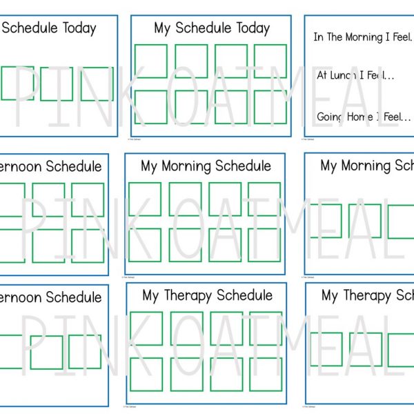 Visual Schedule - Pink Oatmeal Shop
