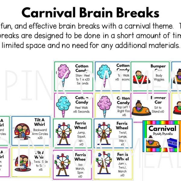 Carnival Brain Breaks - Pink Oatmeal Shop