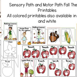 Fall Themed Sensory Path and Motor Path Printables - Pink Oatmeal Shop