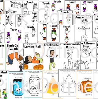 Halloween Themed Sensory Path and Motor Path Printables - Pink Oatmeal Shop