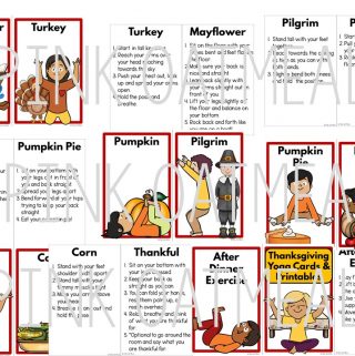 Thanksgiving Yoga and Printables - Clip Art Kids - Pink Oatmeal Shop