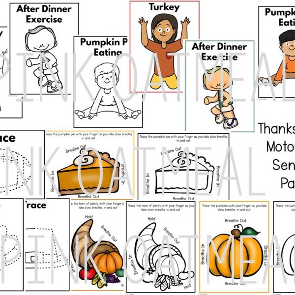Thanksgiving Themed Sensory Path and Motor Path Printables - Pink ...