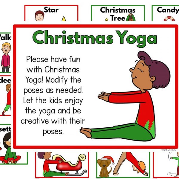 Christmas Yoga and Printables - Clip Art Kids - Pink Oatmeal Shop
