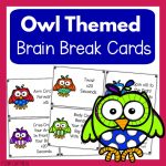 Owl Themed Brain Break Activities - Pink Oatmeal Shop