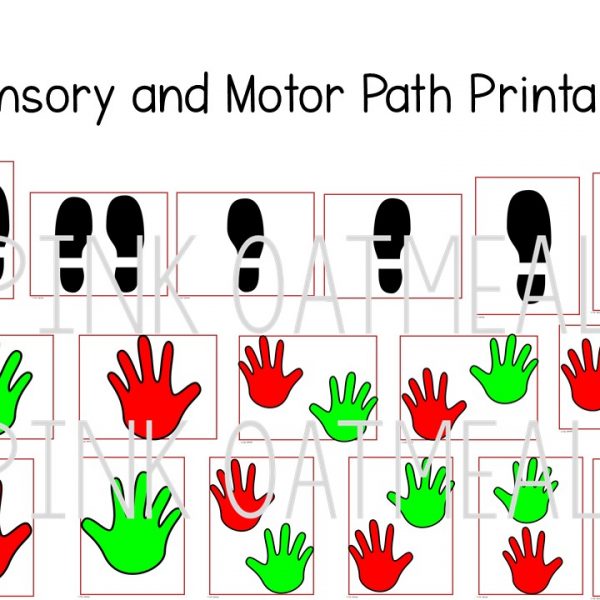 Christmas Themed Sensory Path and Motor Path Printables - Pink Oatmeal Shop