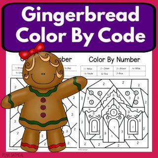 Gingerbread Color By Code - Pink Oatmeal Shop