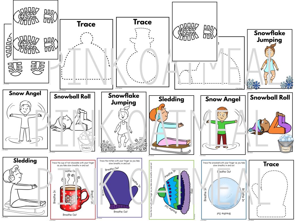 Winter Themed Sensory Path and Motor Path Printables - Pink Oatmeal Shop