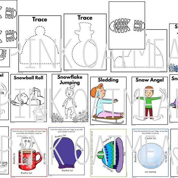 Winter Themed Sensory Path and Motor Path Printables - Pink Oatmeal Shop