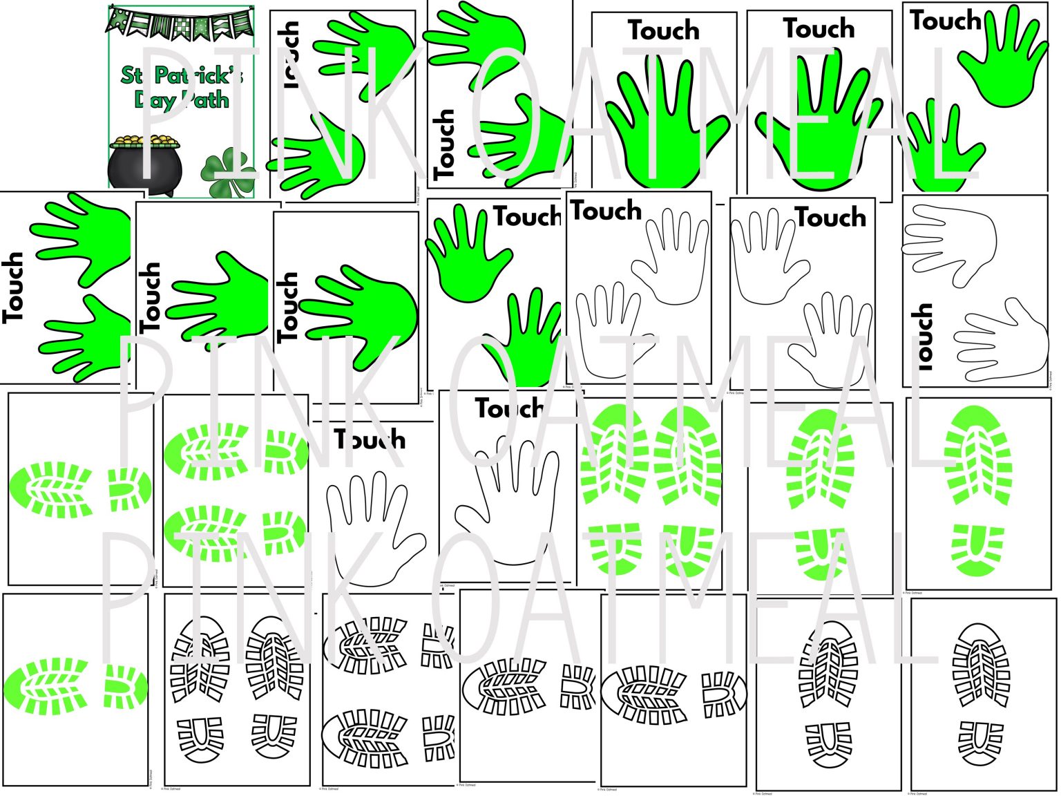 St. Patrick's Day Themed Sensory Path and Motor Path Printables - Pink ...