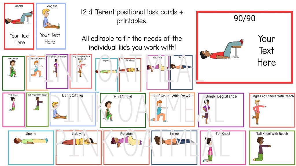Positions Editable Task Cards - Pink Oatmeal Shop