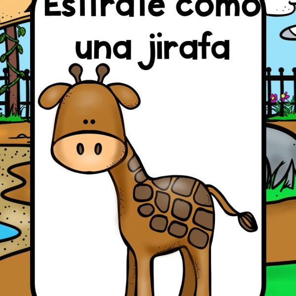 Zoo Movement Cards and Printables - SPANISH - Pink Oatmeal Shop