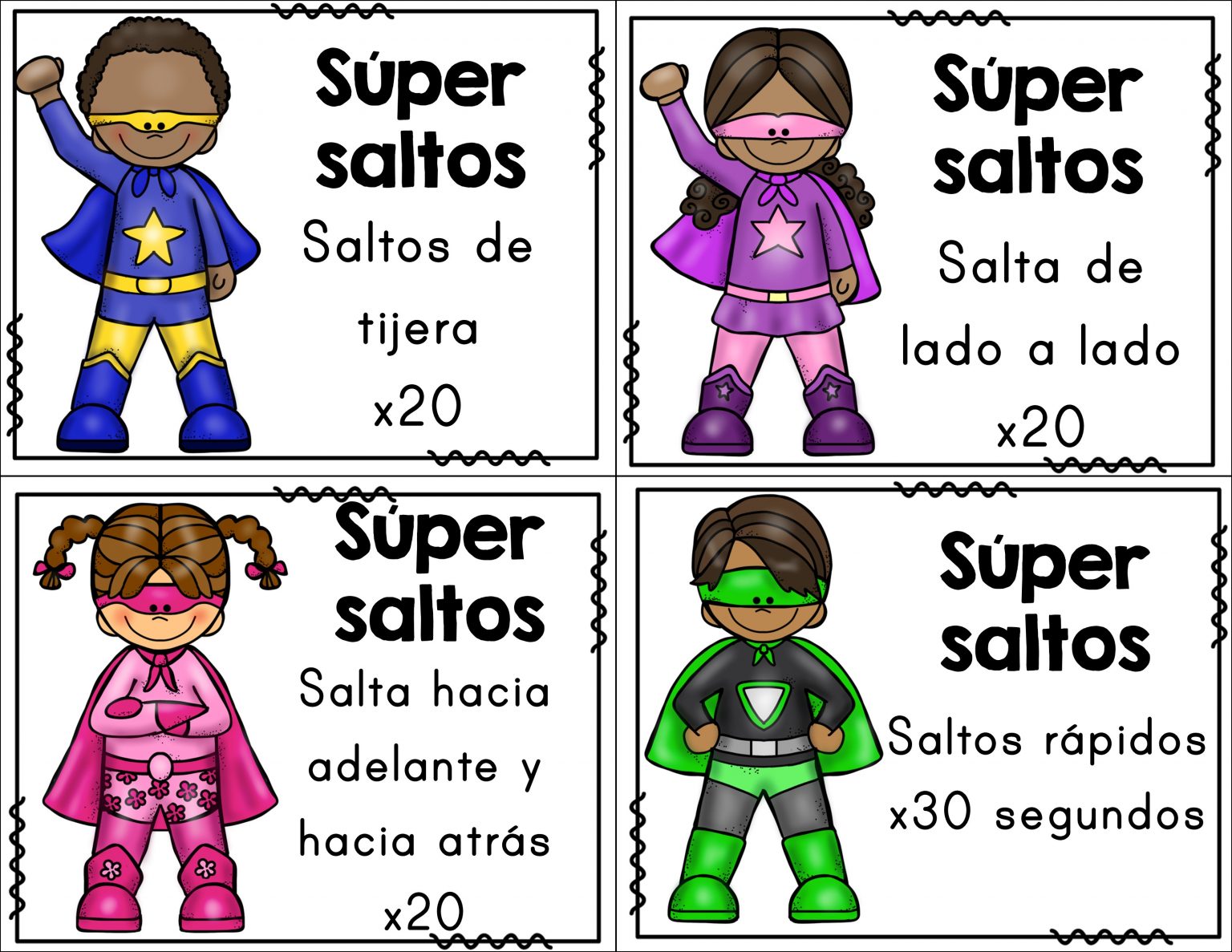 Superhero Brain Breaks - Spanish - Pink Oatmeal Shop
