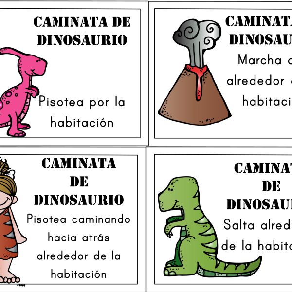 Dinosaur Themed Brain Breaks - Spanish - Pink Oatmeal Shop