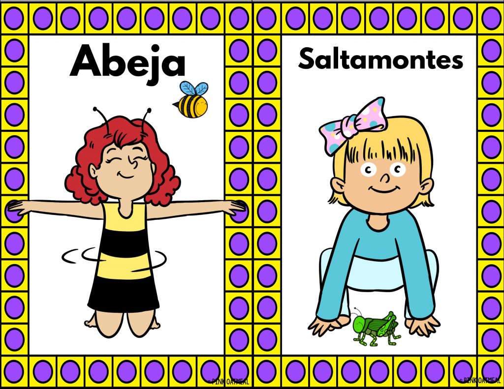 Insect, Bugs, and Creepy Crawlers Yoga - Spanish Version - Pink Oatmeal ...