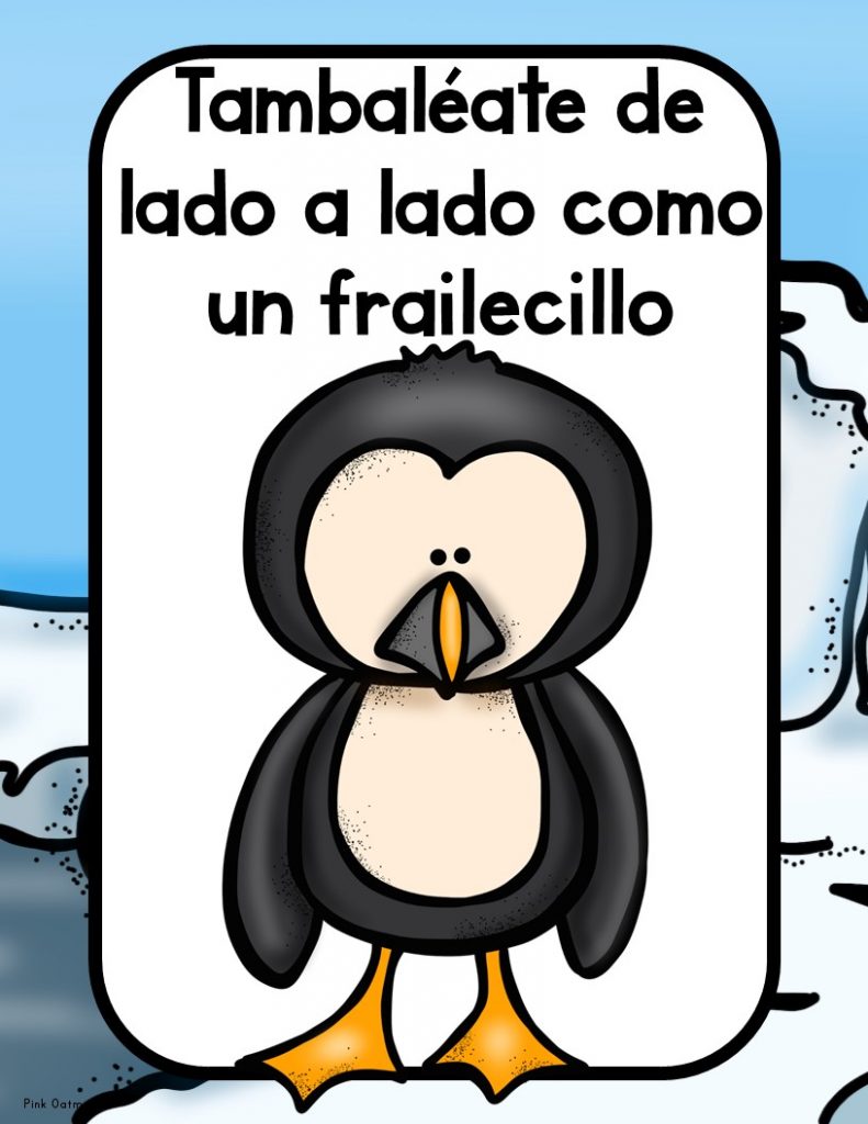 Arctic Movement Cards and Printables - Spanish - Pink Oatmeal Shop