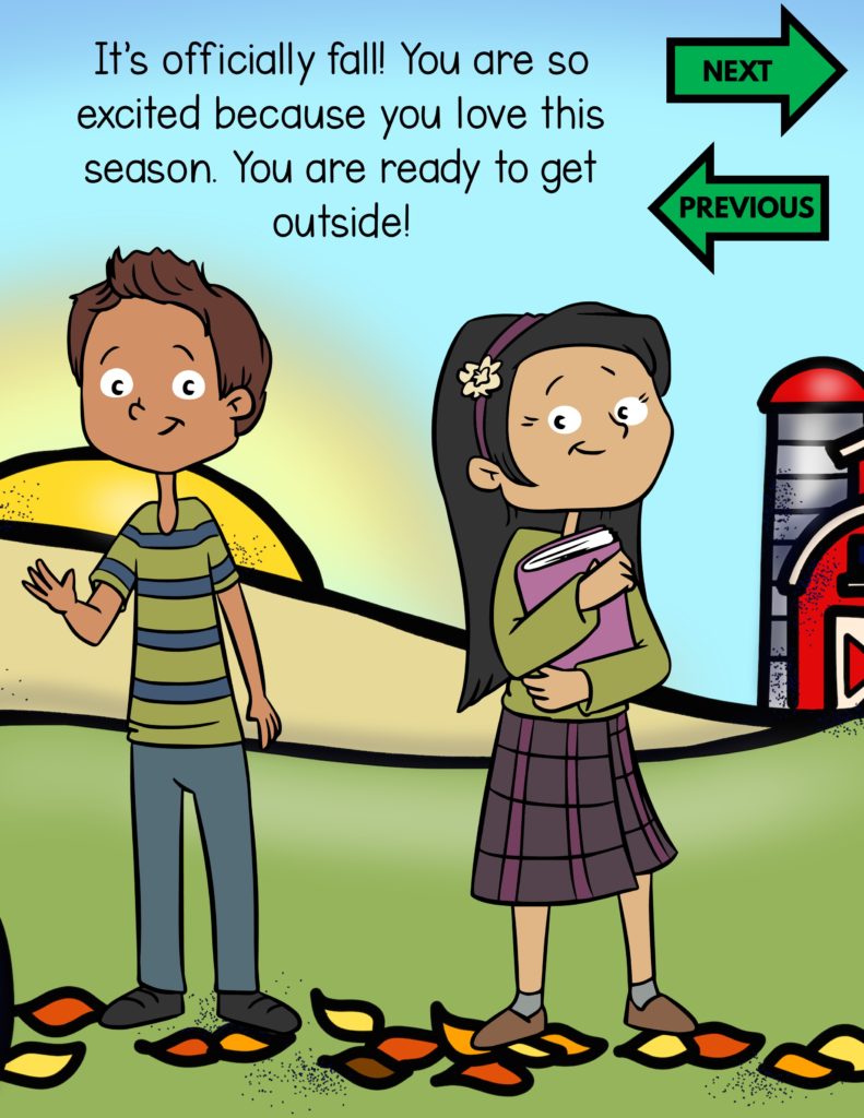 Fall Themed Movement Story - Pink Oatmeal Shop