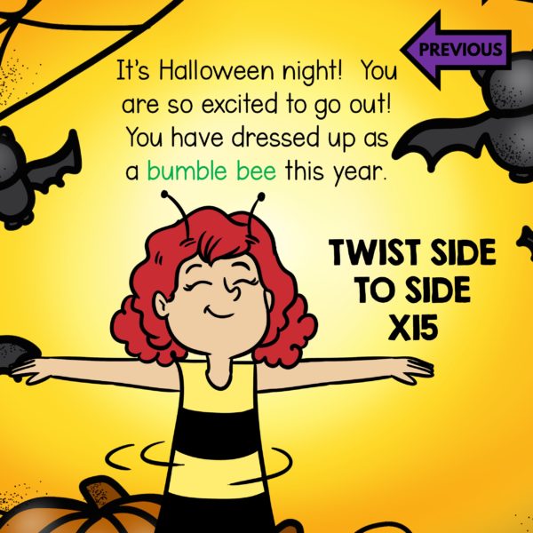 Halloween Themed Movement Story - Digital - Pink Oatmeal Shop