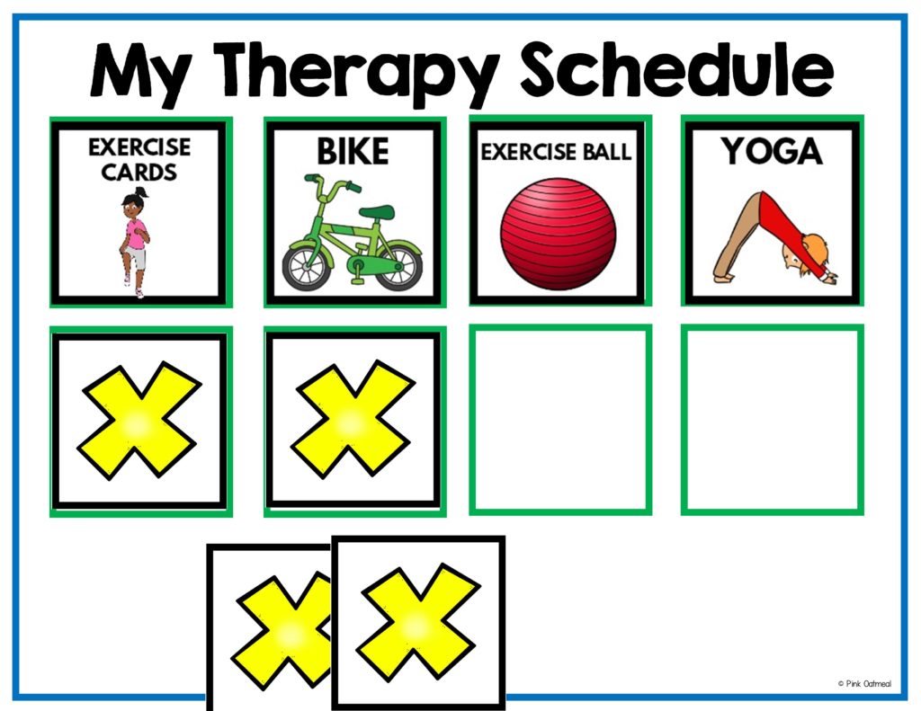 Digital Visual Schedule - Pink Oatmeal Shop