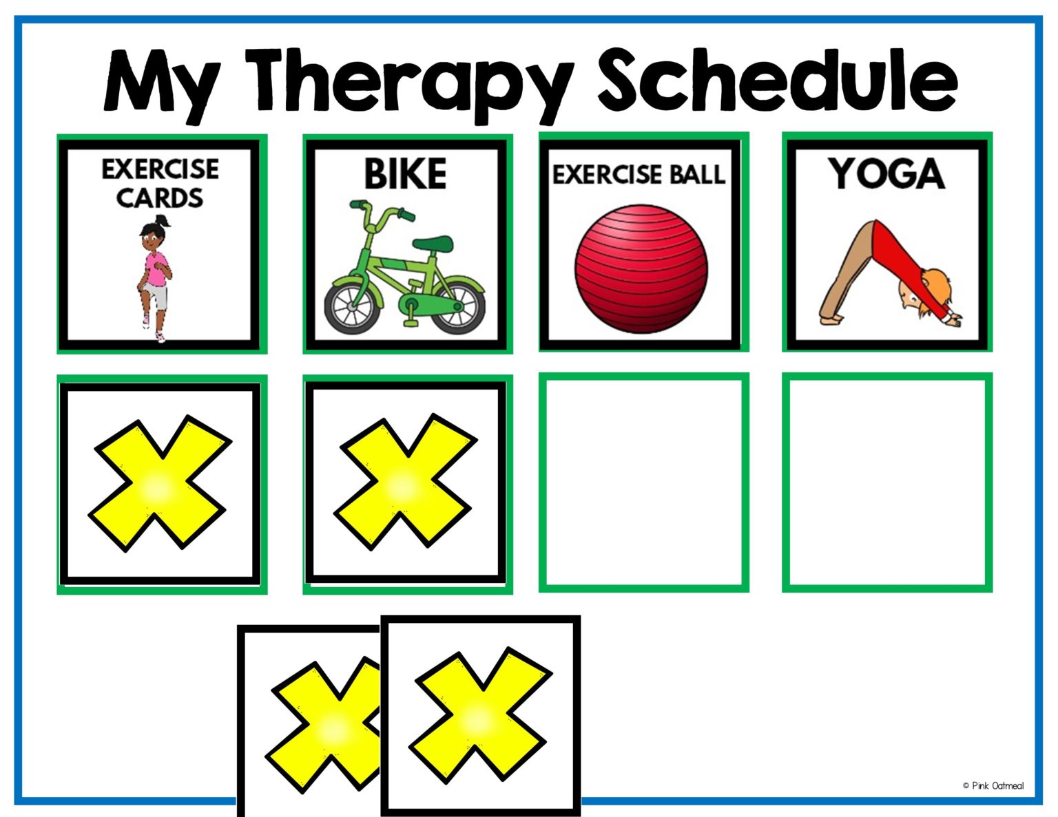 Digital Visual Schedule - Pink Oatmeal Shop