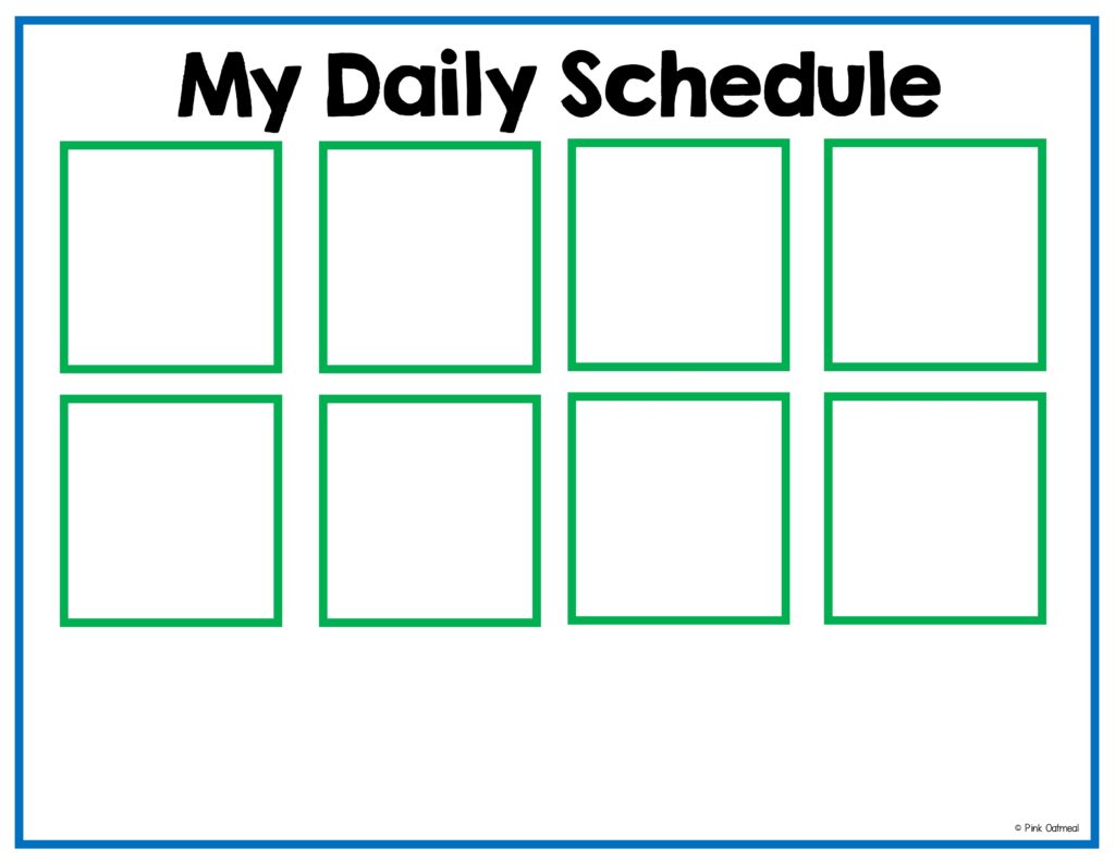 Digital Visual Schedule - Pink Oatmeal Shop