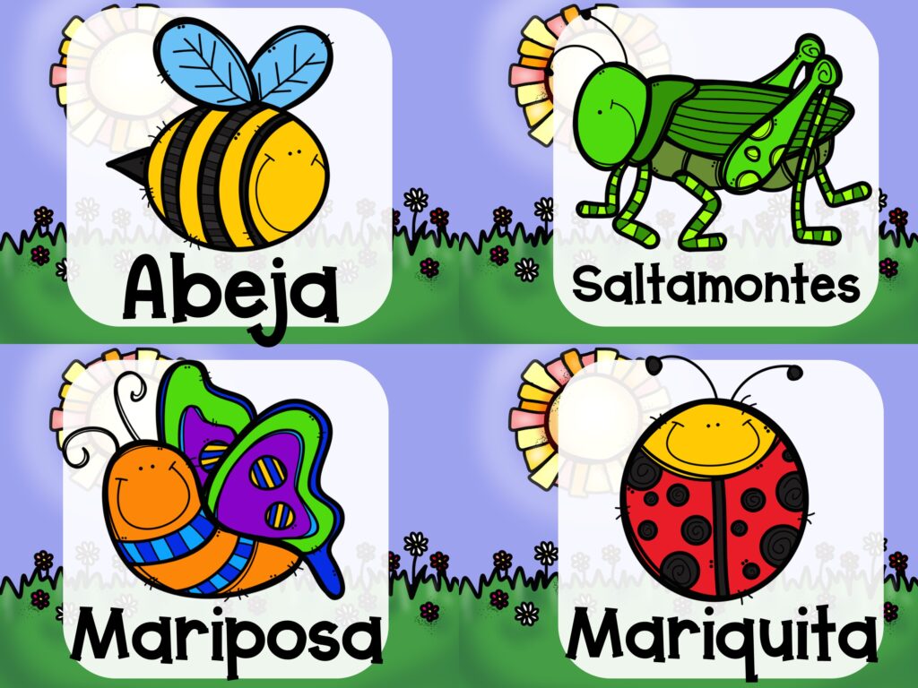 Insect, Bugs, and Creepy Crawlers Yoga Clips - Spanish Version - Pink ...